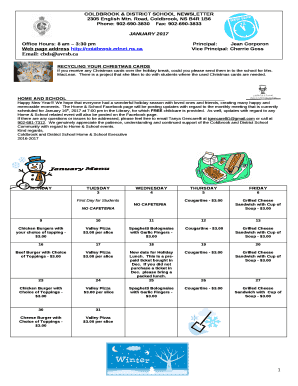 coldbrook school newsletter Doc Template | pdfFiller