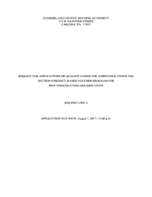 Fillable Online CUMBERLAND COUNTY HOUSING AUTHORITY Fax Email Print ...