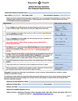 Fillable Online academics bhs Medical Records Attestation Fax Email ...