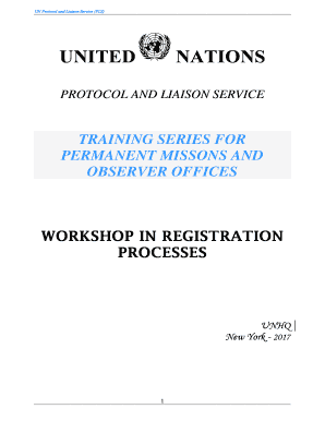 Fillable Online UN Protocol and Liaison Service (PLS) Fax Email Print ...
