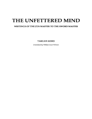Fillable Online THE UNFETTERED MIND Fax Email Print - pdfFiller