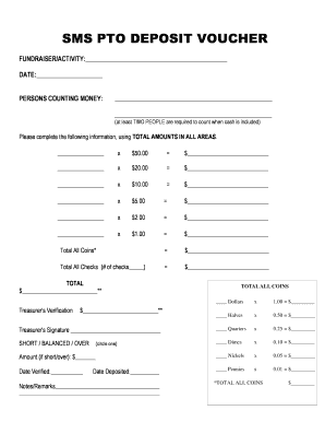 Fillable Online SMS PTO DEPOSIT VOUCHER Fax Email Print - pdfFiller
