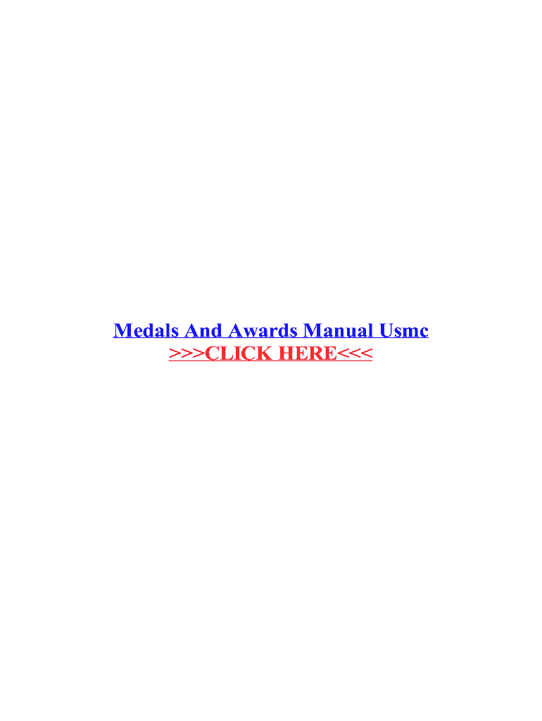 Fillable Online Medals And Awards Manual Usmc Fax Email Print - pdfFiller