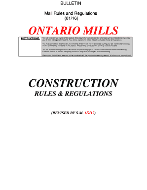 Fillable Online Mall Rules and Regulations Fax Email Print - pdfFiller