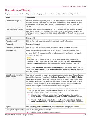 Fillable Online Sign in to Lexis Library Fax Email Print - pdfFiller