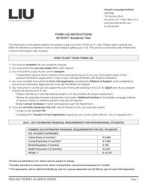 Fillable Online Form I-20 InStrUctIonS Fax Email Print - pdfFiller