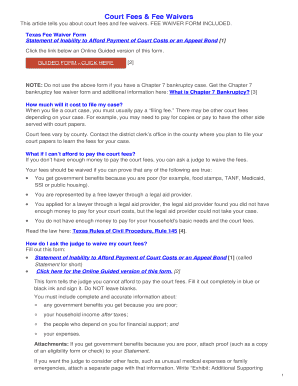 Fillable Online Court Fees & Fee Waivers Fax Email Print - pdfFiller