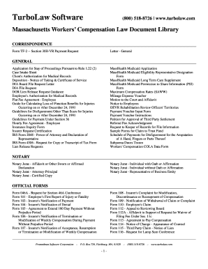 Fillable Online Massachusetts Workers Compensation Law Document Library ...