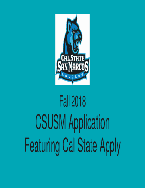 Fillable Online CSUSM Application Fax Email Print - pdfFiller