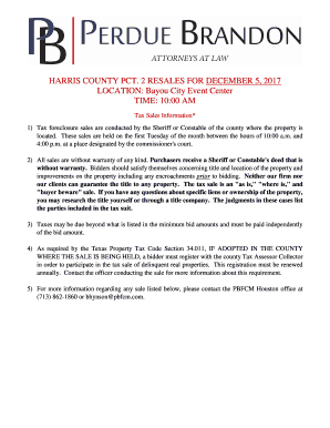 Fillable Online HARRIS COUNTY PCT Fax Email Print - pdfFiller