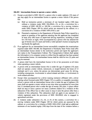 Fillable Online 452 Intermediate license to operate a motor vehicle Fax ...