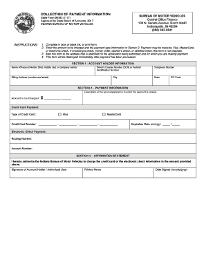 Fillable Online COLLECTION OF PAYMENT INFORMATION Fax Email Print ...