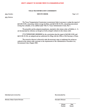 Fillable Online DRAFT: SUBJECT TO CHANGE PRIOR TO COMMISSION ACTION Fax ...