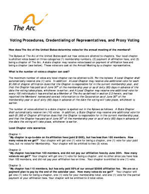 Fillable Online Voting Procedures, Credentialing of Representatives ...