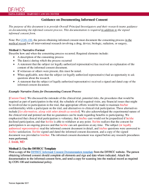 Fillable Online Guidance on Documenting Informed Consent Fax Email ...