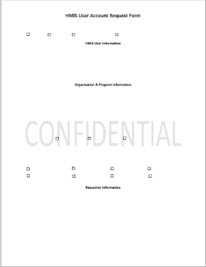 Fillable Online HMIS User Account Request Form Fax Email Print - pdfFiller