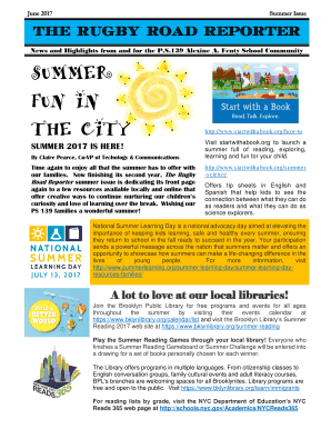 Fillable Online THE RUGBY ROAD REPORTER Fax Email Print - pdfFiller