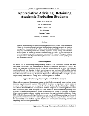 Fillable Online Appreciative Advising: Retaining Fax Email Print ...