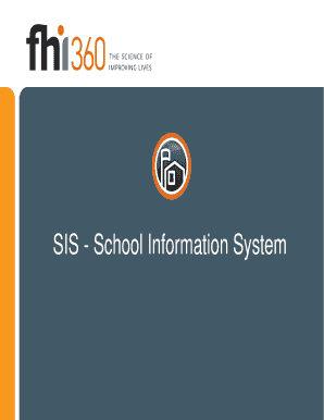 Fillable Online SIS - School Information System Fax Email Print - pdfFiller