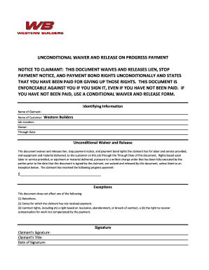 Fillable Online NOTICE TO CLAIMANT: THIS DOCUMENT WAIVES AND RELEASES ...
