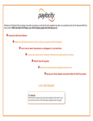 Fillable Online Welcome to Paylocity Fax Email Print - pdfFiller