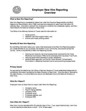 Fillable Online What Is New Hire Reporting Fax Email Print - pdfFiller