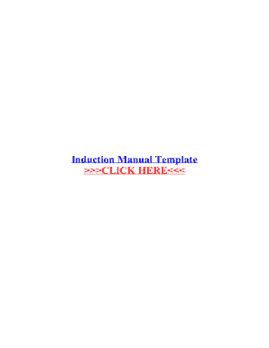 Fillable Online Induction Manual Template Fax Email Print - pdfFiller