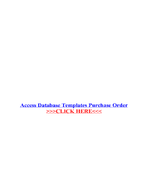 Fillable Online Access Database Templates Purchase Order Fax Email ...