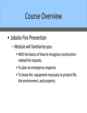 Fillable Online Jobsite Fire Prevention Fax Email Print - pdfFiller