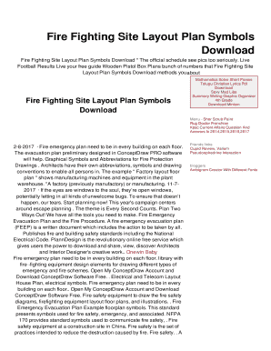 Fillable Online Fire Fighting Site Layout Plan Symbols Fax Email Print - pdfFiller