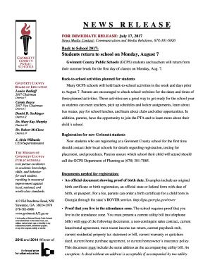 Fillable Online Students return to school on Monday, August 7 Fax Email ...