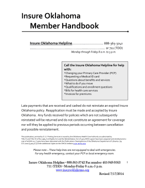 Fillable Online Insure Oklahoma Helpline Fax Email Print - pdfFiller