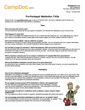 Fillable Online Pre-Packaged Medication FAQs Fax Email Print - pdfFiller