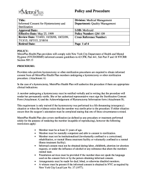 Fillable Online Informed Consent for Hysterectomy and Fax Email Print ...