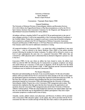 Fillable Online Return to Sport Protocol Fax Email Print - pdfFiller