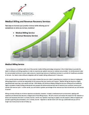 Fillable Online Medical Billing and Revenue Recovery Services Fax Email ...
