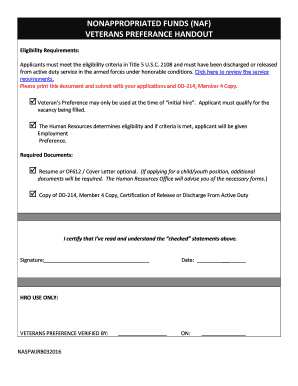 Fillable Online NONAPPROPRIATED FUNDS (NAF) Fax Email Print - pdfFiller