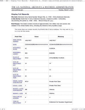 Fillable Online NARA - AAD - Display Full Records - Electronic A Fax ...