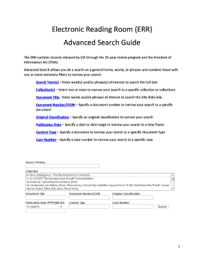 Fillable Online Freedom of Information Act Electronic Reading Room CIA ...