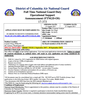 Fillable Online Full Time National Guard Duty Fax Email Print - pdfFiller