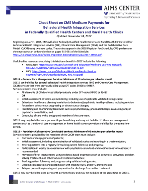 Fillable Online Cheat Sheet on CMS Medicare Payments for Fax Email ...