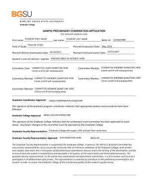 Fillable Online SAMPLE PRELIMINARY EXAMINATION APPLICATION Fax Email ...