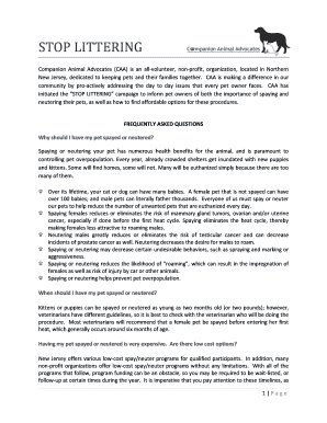 Fillable Online STOP LITTERING Fax Email Print - pdfFiller