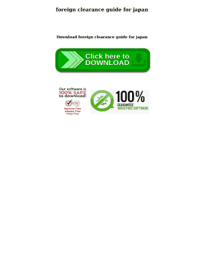 Fillable Online foreign clearance guide for japan Fax Email Print ...