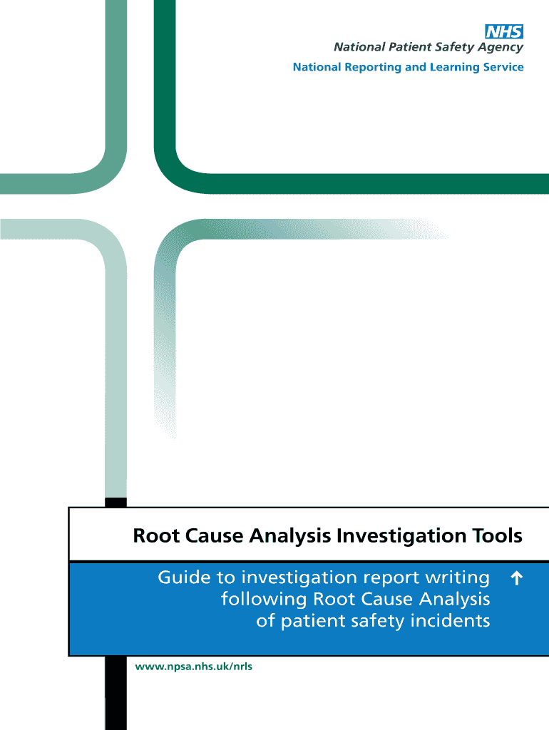 Fillable Online Root Cause Analysis Investigation Tools Fax Email Print ...