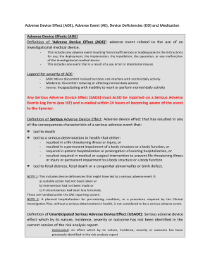 Fillable Online Adverse Device Effect (ADE), Adverse Event (AE), Device ...