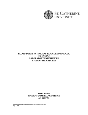 Fillable Online BLOOD-BORNE PATHOGENS EXPOSURE PROTOCOL Fax Email Print ...