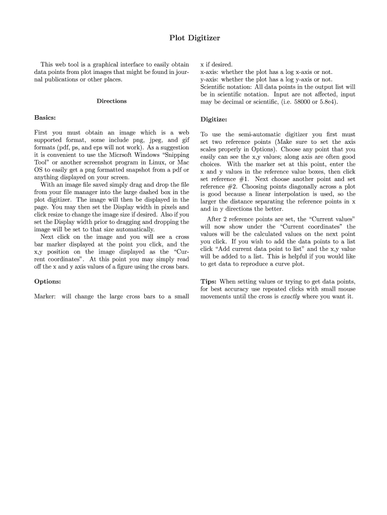 Fillable Online Plot Digitizer Fax Email Print - pdfFiller