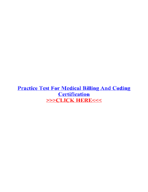 Fillable Online Practice Test For Medical Billing And Coding Fax Email ...
