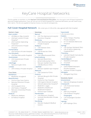 Fillable Online KeyCare Hospital Networks Fax Email Print - pdfFiller